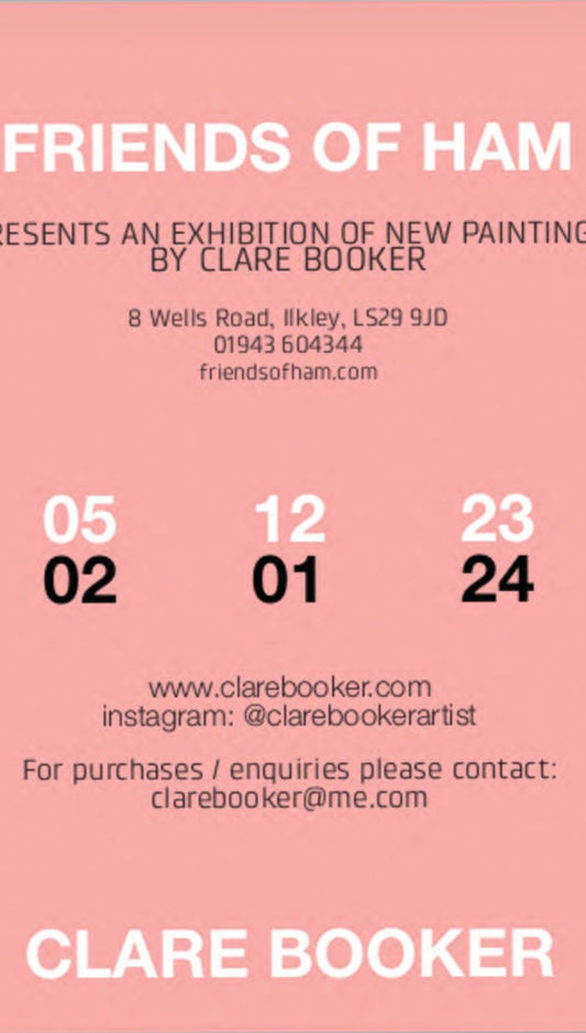 Clare Booker, artist in residence at Friends of Ham Ilkley December 2023